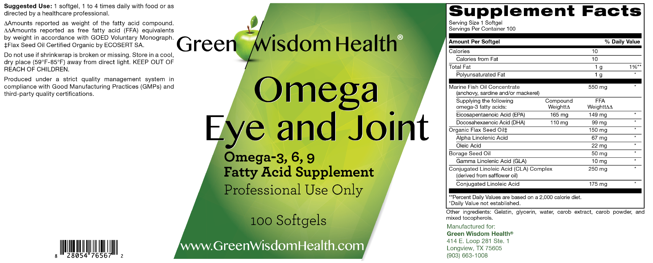 Omega Eye and Joint – Green Wisdom Health