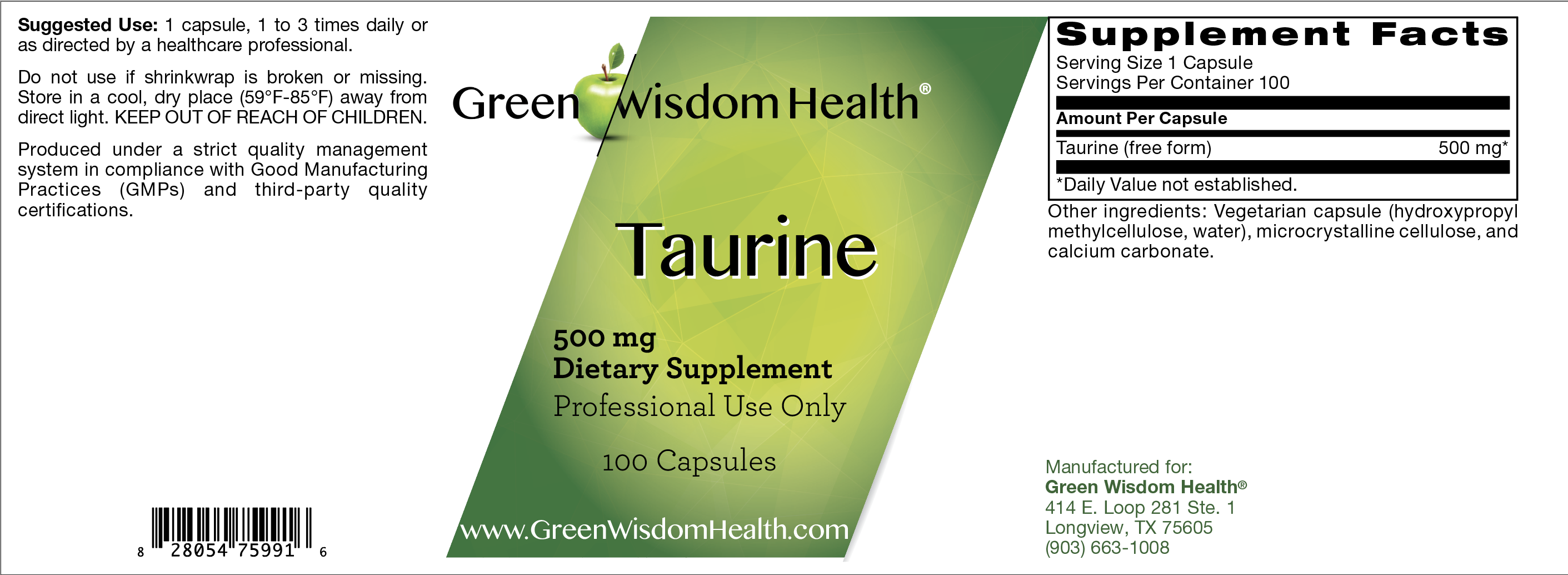 taurine.png – Green Wisdom Health